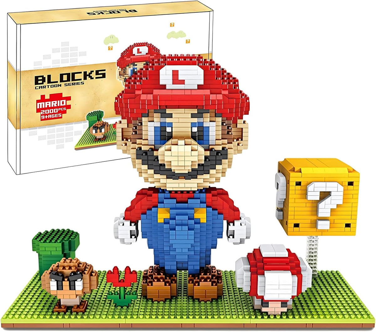 Figura de lego | Super Mario + 2000 piezas – Soporte Consolas CR
